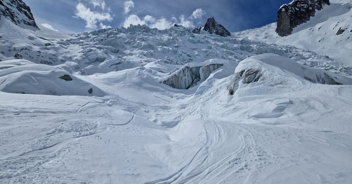 Chamonix : La vallée blanche, noir de monde