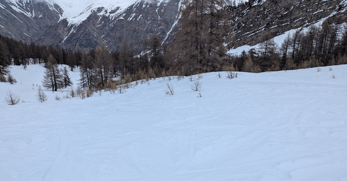 Crévoux : Bottage en direction de la Ratelle